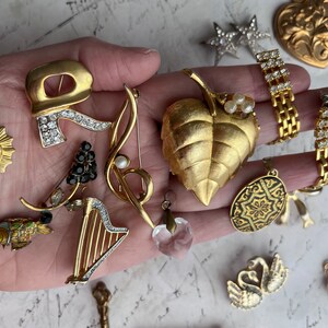 Lovely French Antique Golden Broche Pendant Jewellery Pieces 1930 18k ...