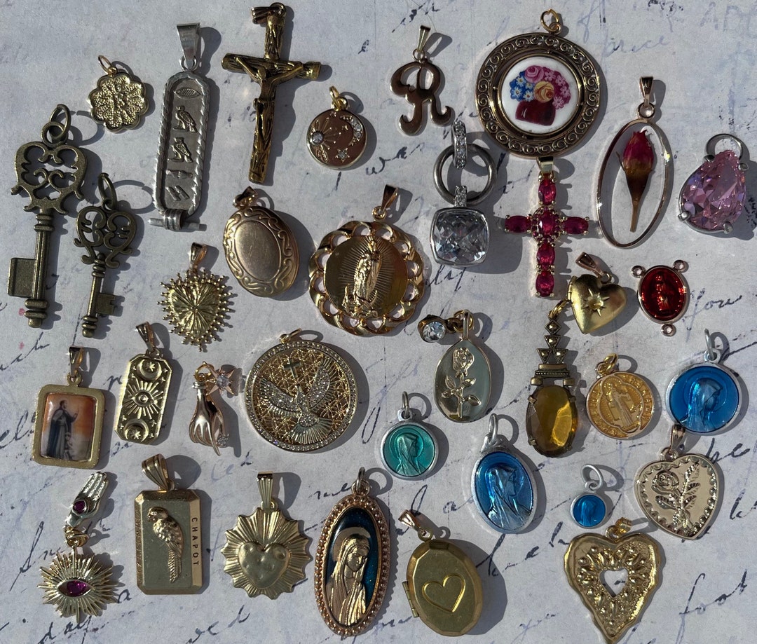 Vintage Gold Plated Charms, European Style Pendants, Necklace Option - Etsy