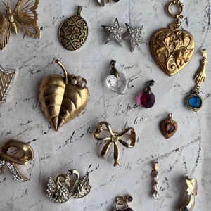 Lovely French Antique Golden Broche Pendant Jewellery Pieces 1930 18k ...