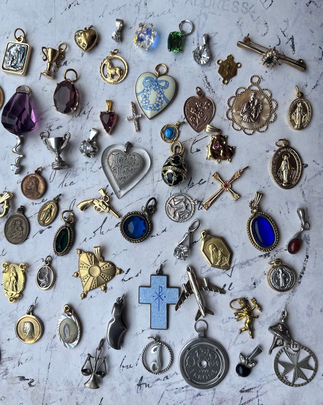 Lovely Vintage European Silver Gold Metals Charms Choose Yours From ...