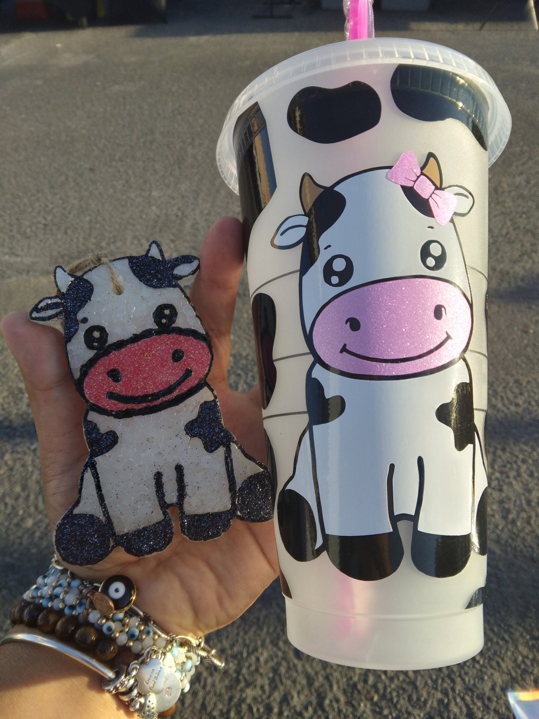 Baby Cow Cold Cup With Matching Freshie - Etsy