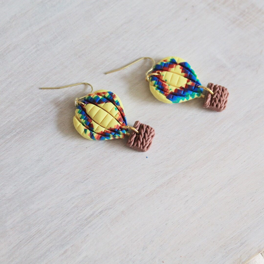 Hot Air Balloon Style Earrings Rainbow Ryder Theme - Etsy