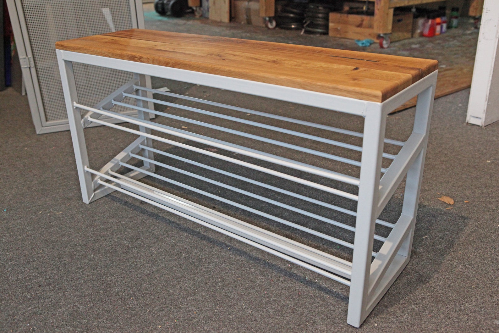 Shoe Rack Shoe Rack Shoe Cabinet Bench Industrial Design Steel | Etsy