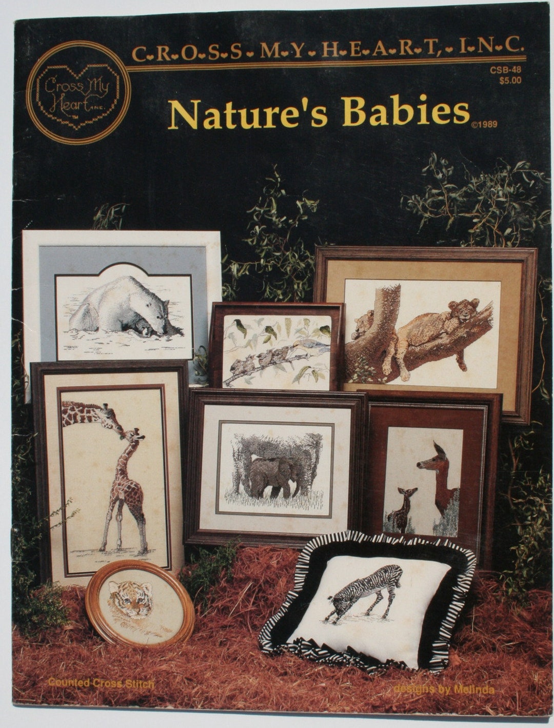 SALE 1989, Natures Babies Cross Stitch Pattern Book, Cross My Heart - Etsy