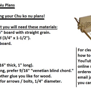 Dragon or Tiger Chu Ko Nu PLANS Repeating Crossbow Chinese Zhuge Nu ...