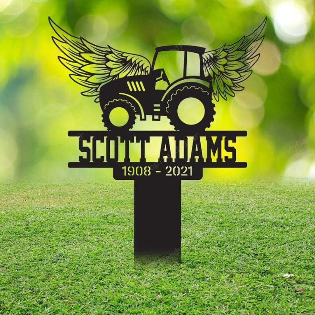 Personalized Tractor With Wings Stake With LED Without LED - Etsy