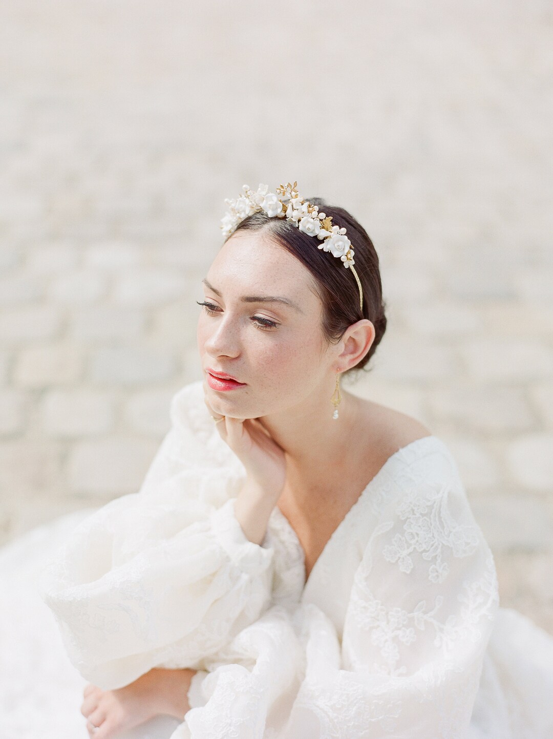 ELIZA Bridal Crown Floral Tiara Bridal Wedding Crown for - Etsy UK
