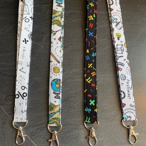 End of School Teacher Gift - School Subjects Lanyards With Quick ...