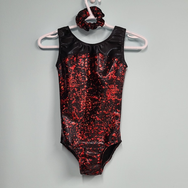 Black and Red Gymnastics Leotard - Etsy
