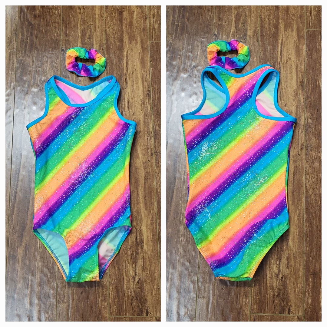 Gymnastics Leotard, Multi Colour, Racerback, Pink, Yellow, Gymnastic ...