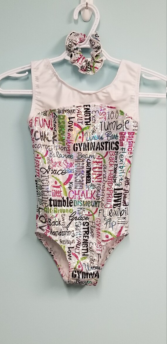 Gymnastics Leotard White Foil Lycra Gymnastic Leotards | Etsy