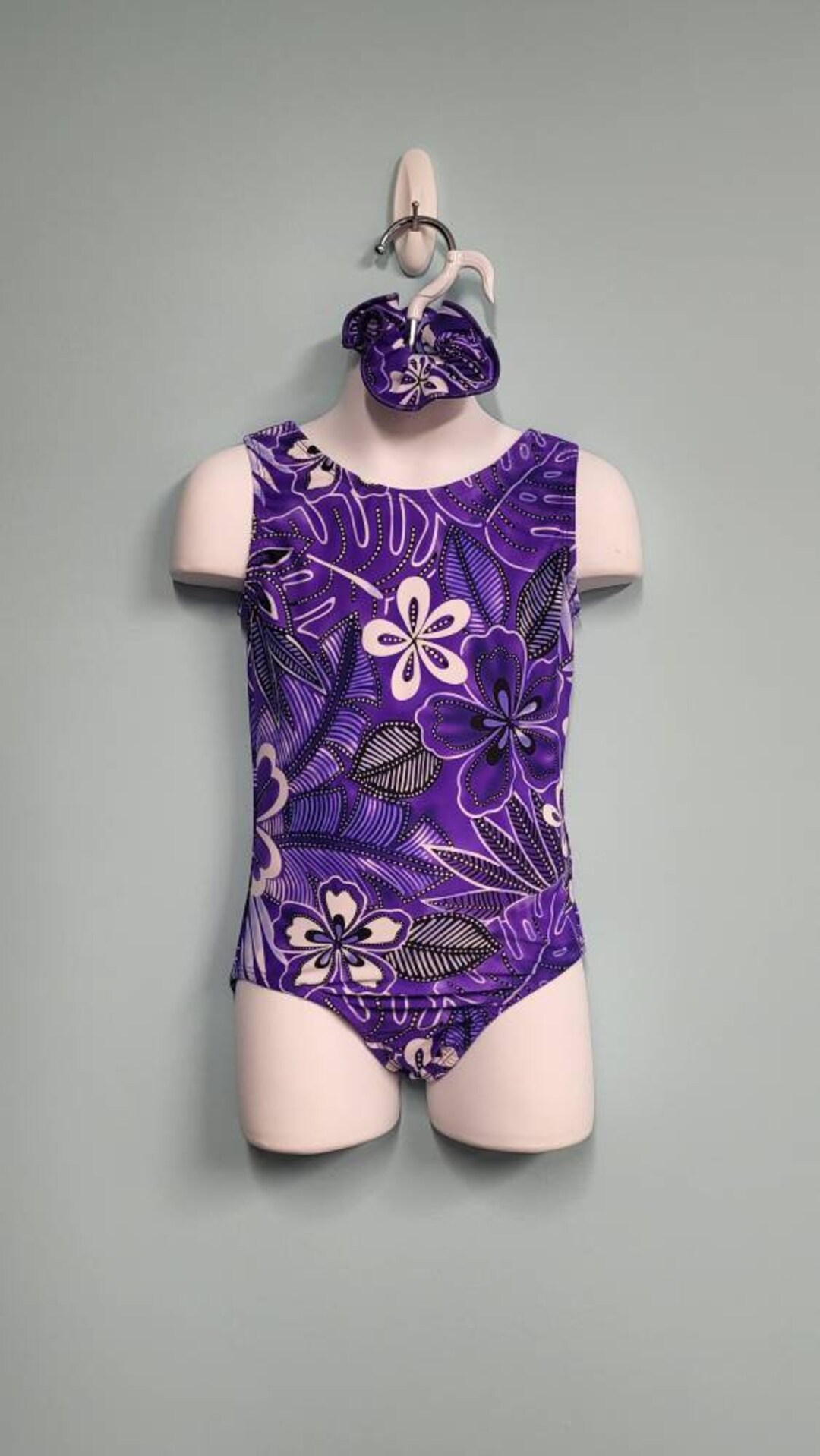 Ready to Ship Gymnastics Leotard Size 5 Purple White - Etsy