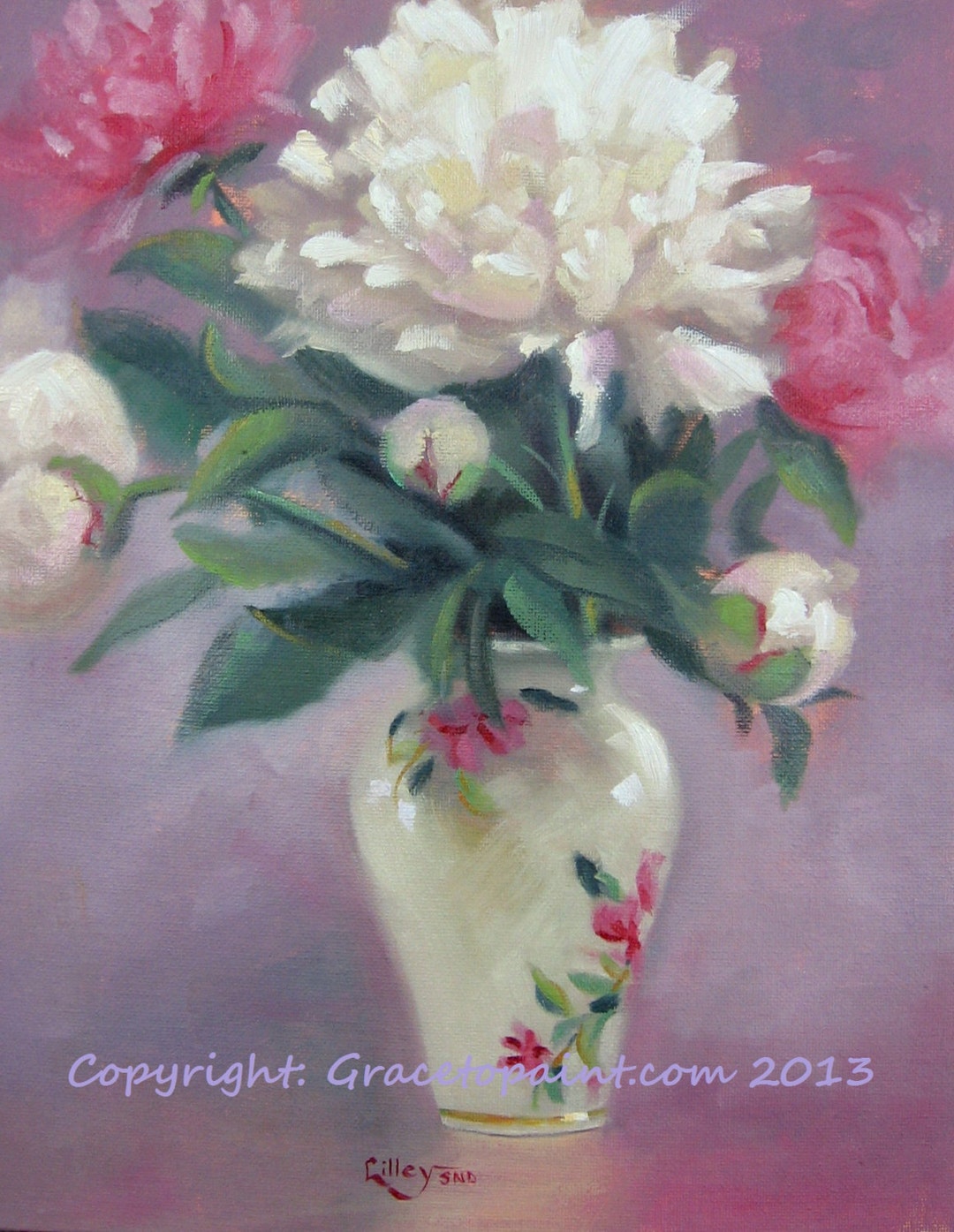 Peony Pomp...original Oil Painting by Maresa Lilley, SND - Etsy
