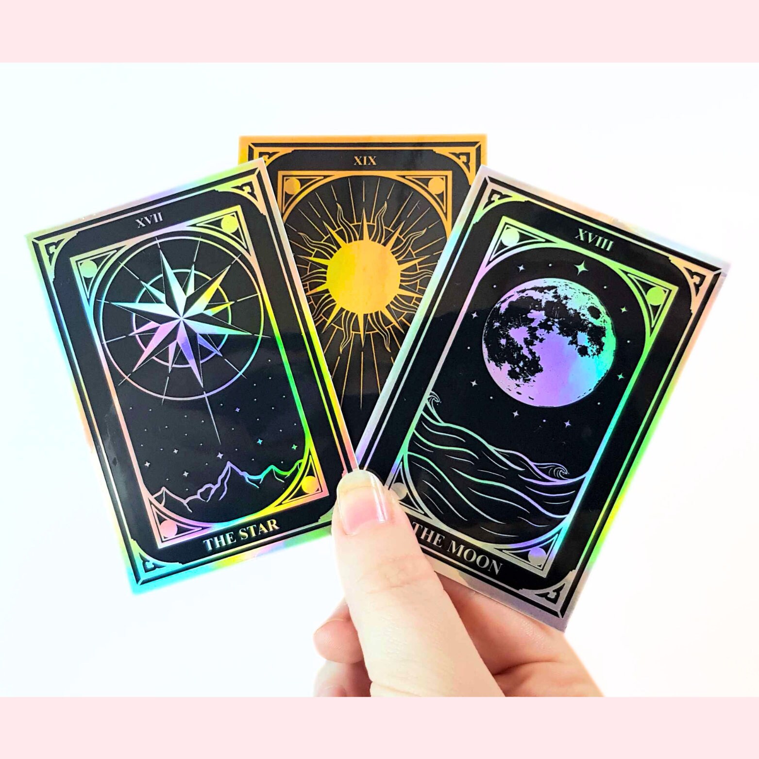 Holographic Tarot Card Stickers the Star, the Sun, the Moon Holo ...