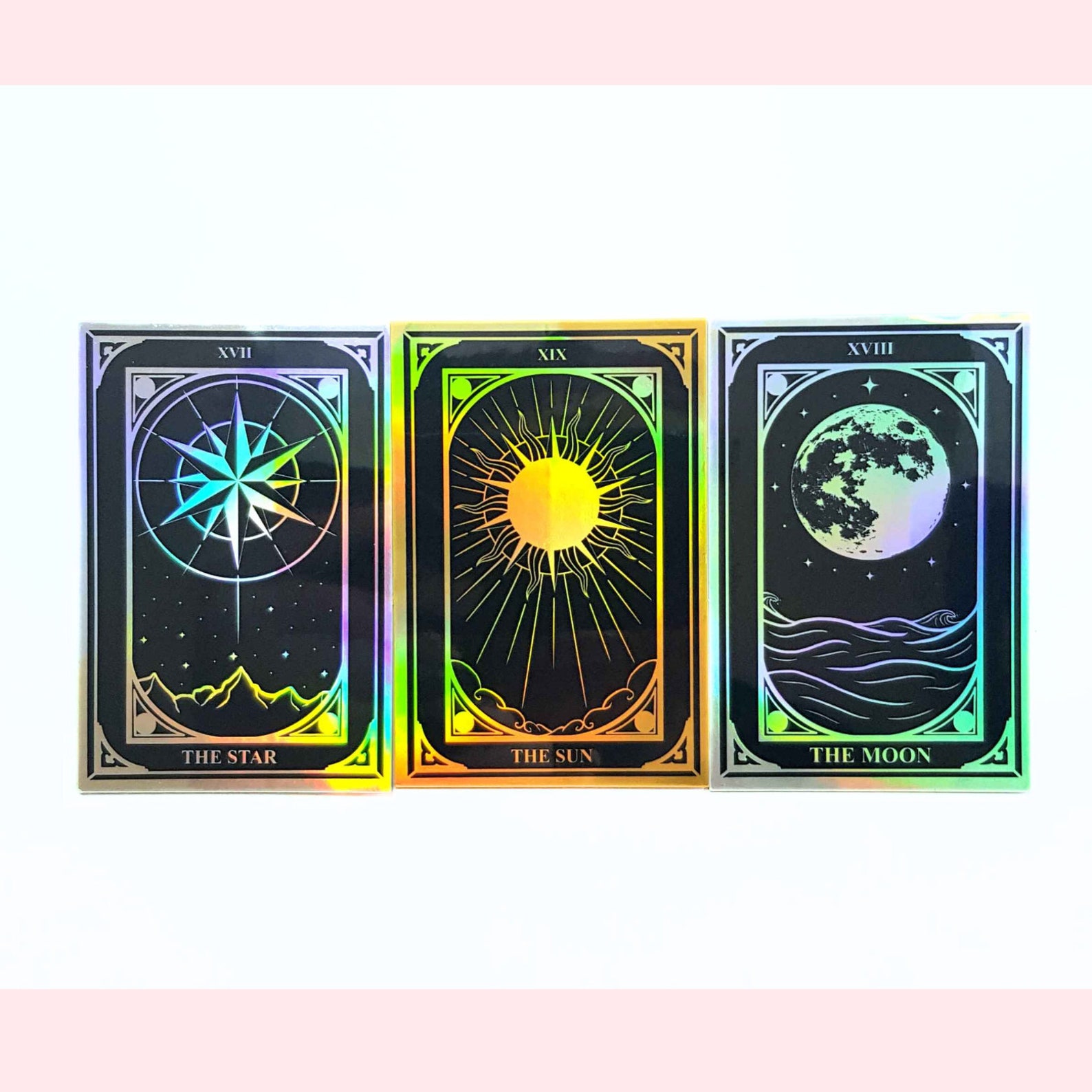 Holographic Tarot Card Stickers the Star, the Sun, the Moon Holo ...