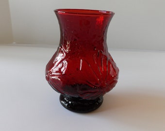 Ruby red vase | Etsy
