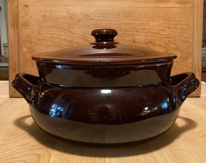 Very Large Vintage Vulcania Pottery Glazed Covered Casseroles Made in ...