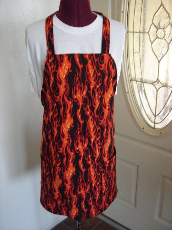 Flame Chef Apron - Etsy