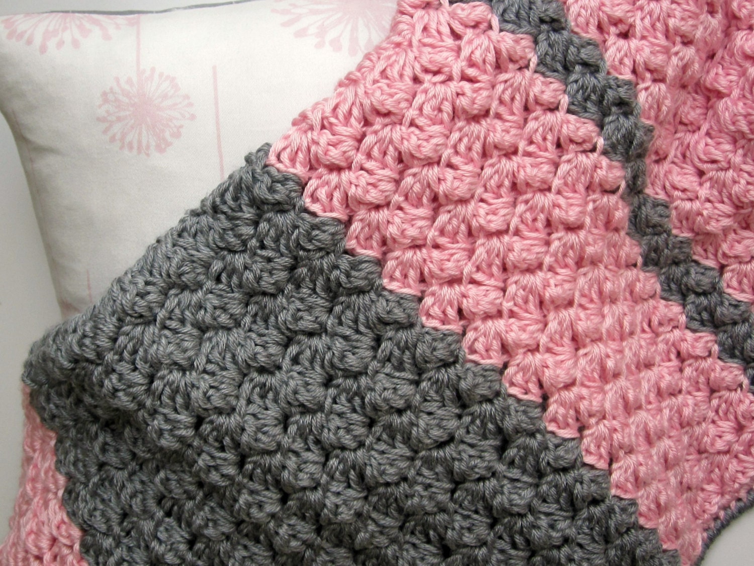 Chunky Preppy Baby Reversible Crochet Blanket Pattern - Etsy