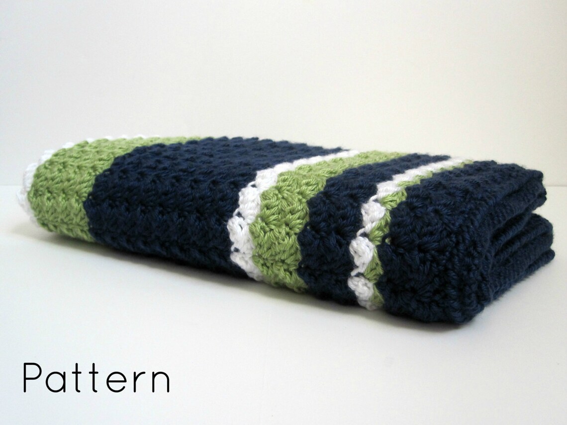 Preppy Baby Reversible Crochet Blanket Pattern - Etsy