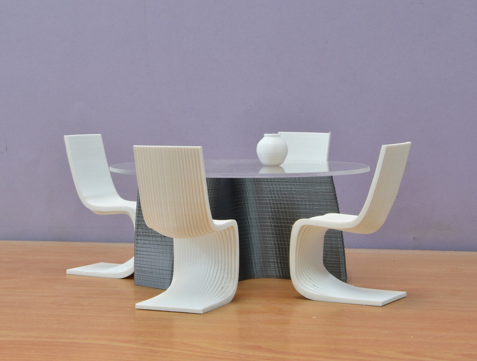 Parametric 4 SEATERS Round Table DINING SET 1/12 - Etsy