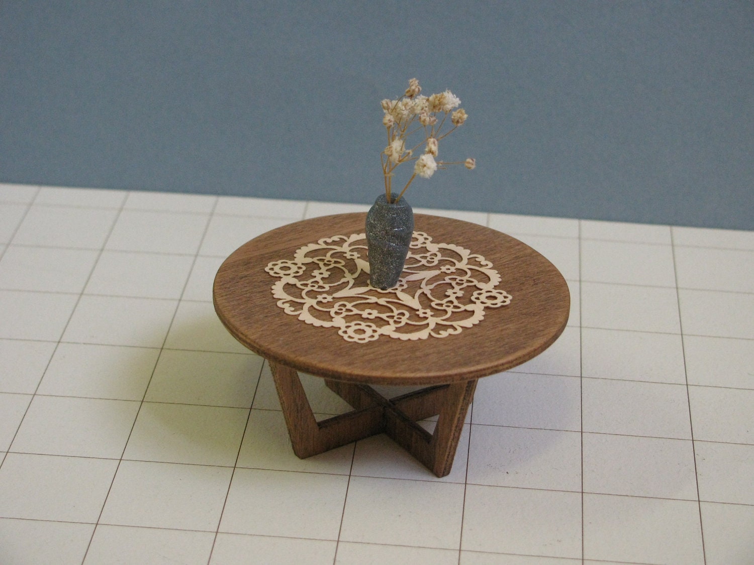 WOODEN COFFEE TABLE 1:12 Scale Model Collectible Miniature - Etsy
