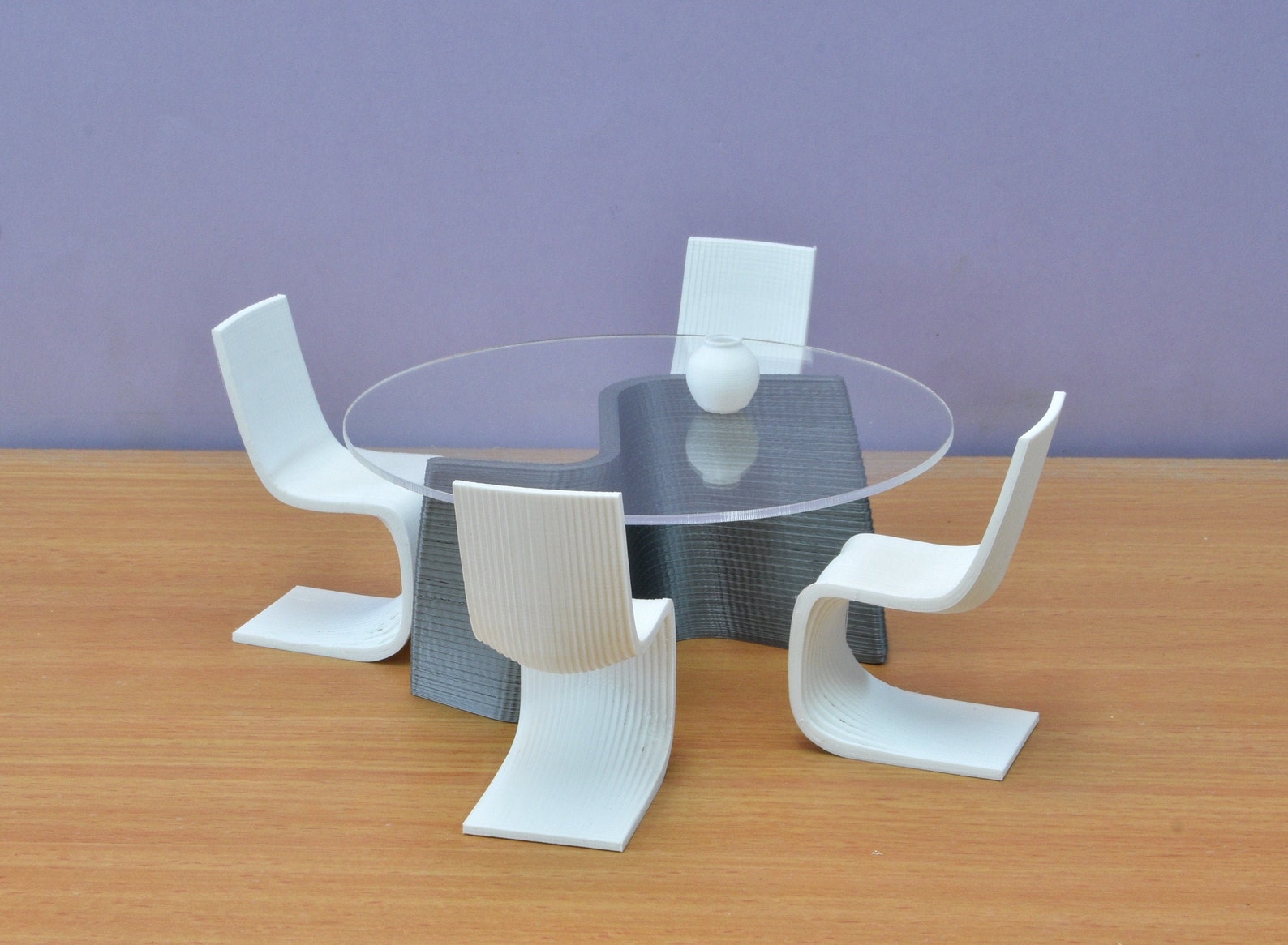 Parametric 4 SEATERS Round Table DINING SET 1/12 - Etsy