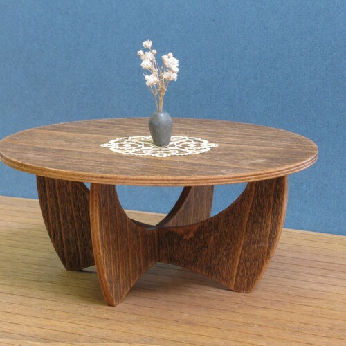 WOODEN COFFEE TABLE 1:12 Scale Model Collectible Miniature - Etsy