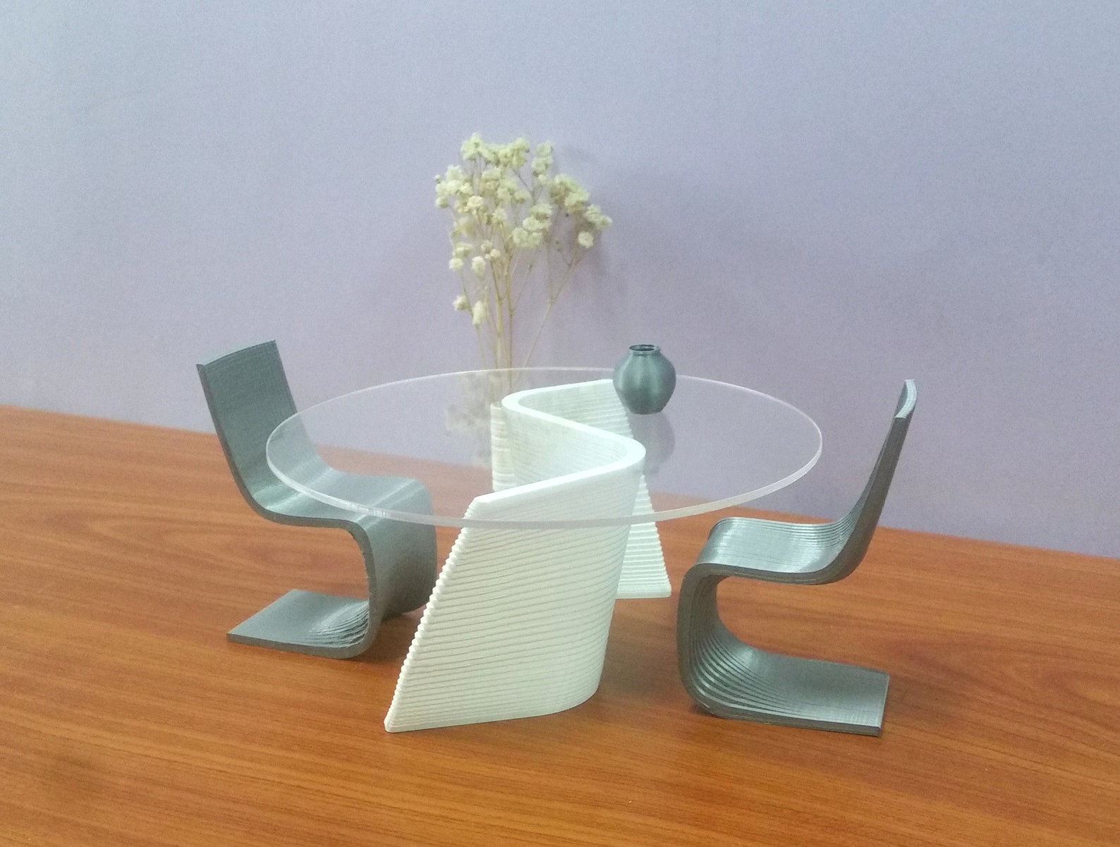 Parametric 2 SEATERS Round Table DINING SET 1/12 - Etsy