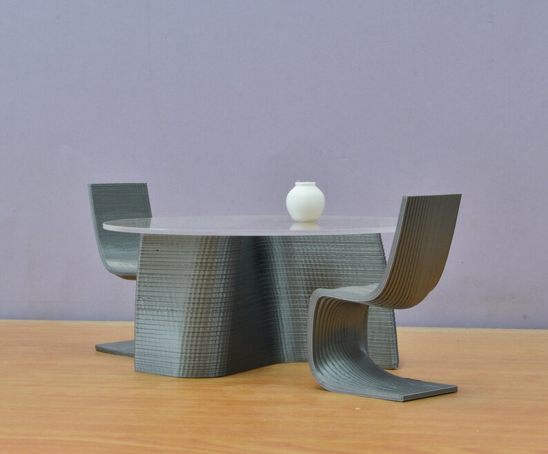 Parametric 2 SEATERS Round Table DINING SET 1/12 - Etsy