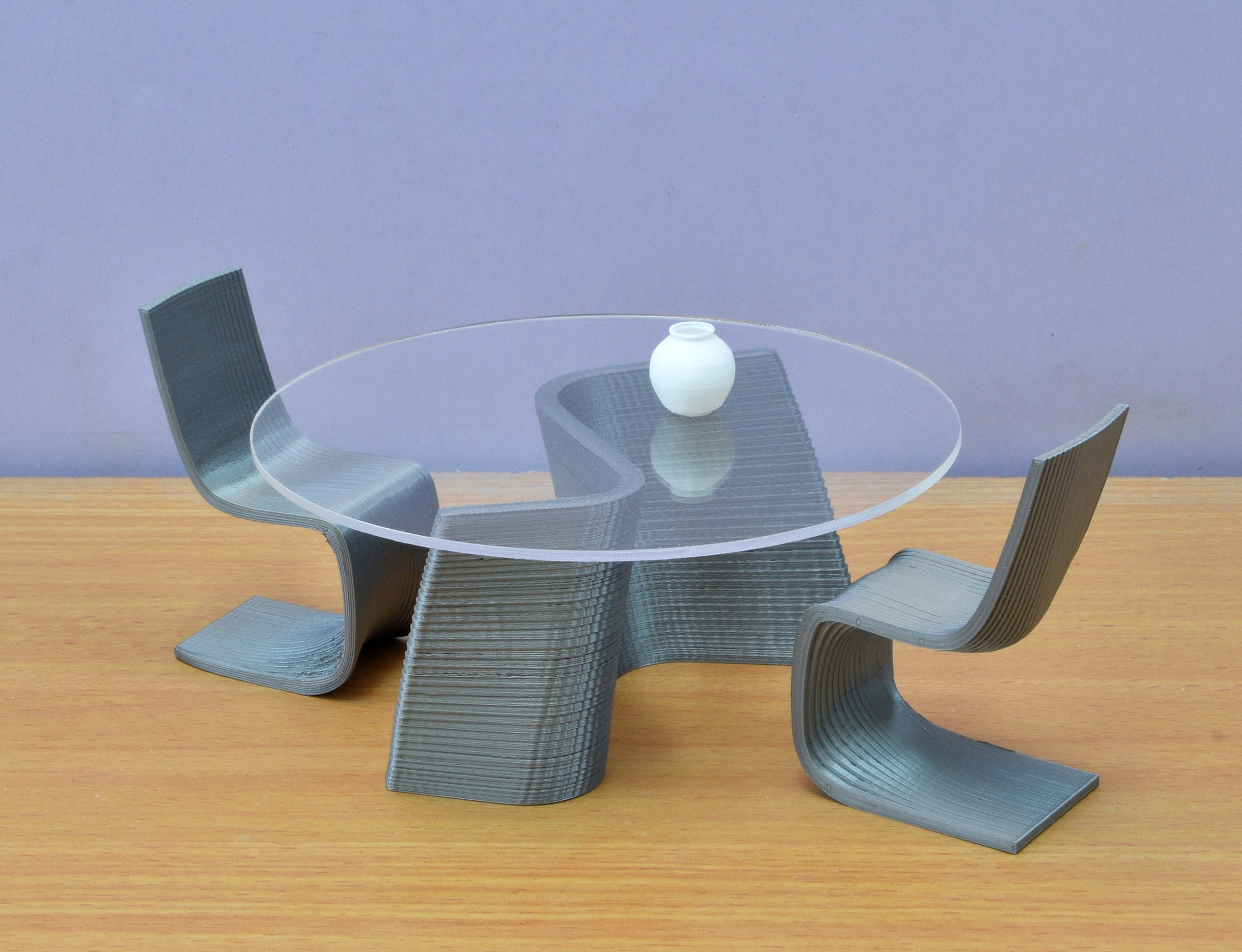Parametric 2 SEATERS Round Table DINING SET 1/12 - Etsy