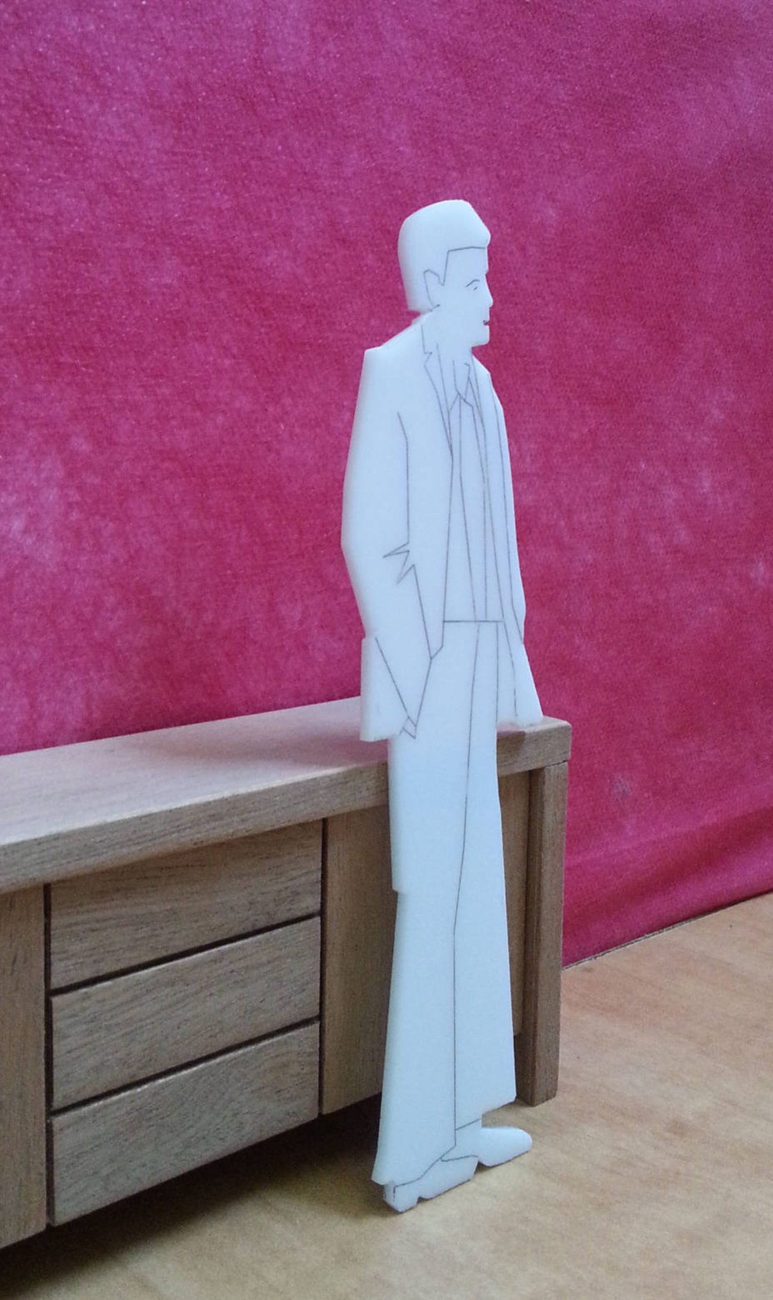 MINIATURE Characters / People, Silhouette Figures, 1/12 _1/16 Scale ...