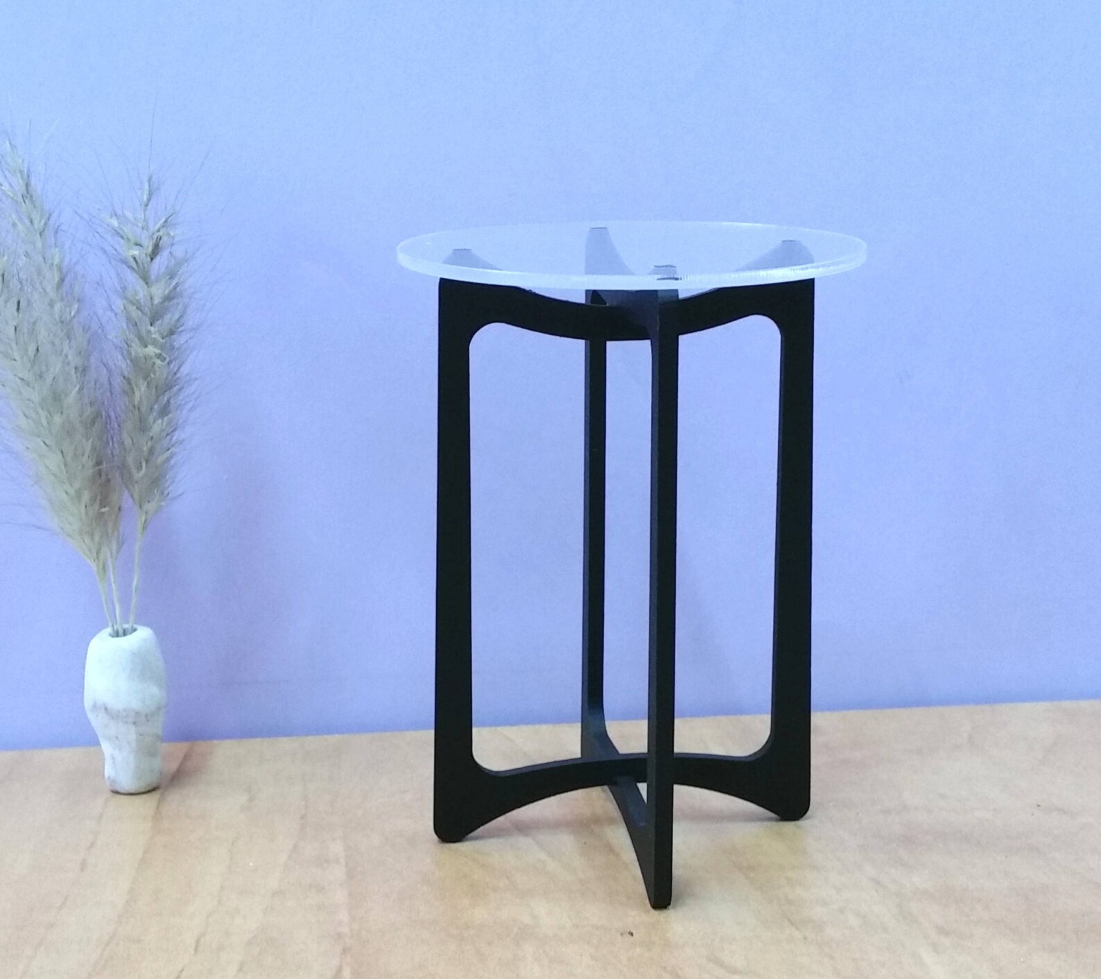 ROUND SIDE TABLE 1:6 Scale Acrylic/perspex Dollhouse - Etsy