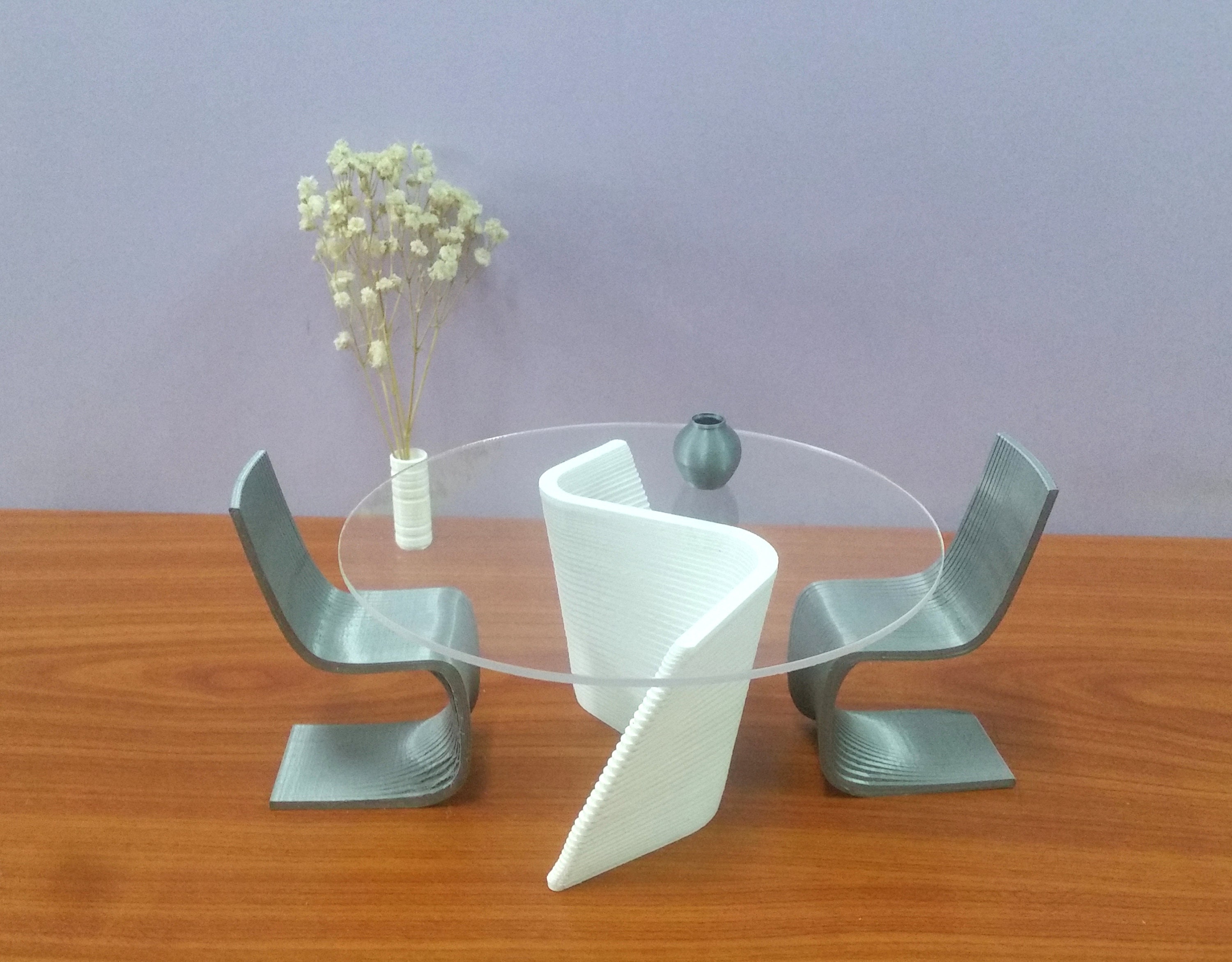 Parametric 2 SEATERS Round Table DINING SET 1/12 - Etsy
