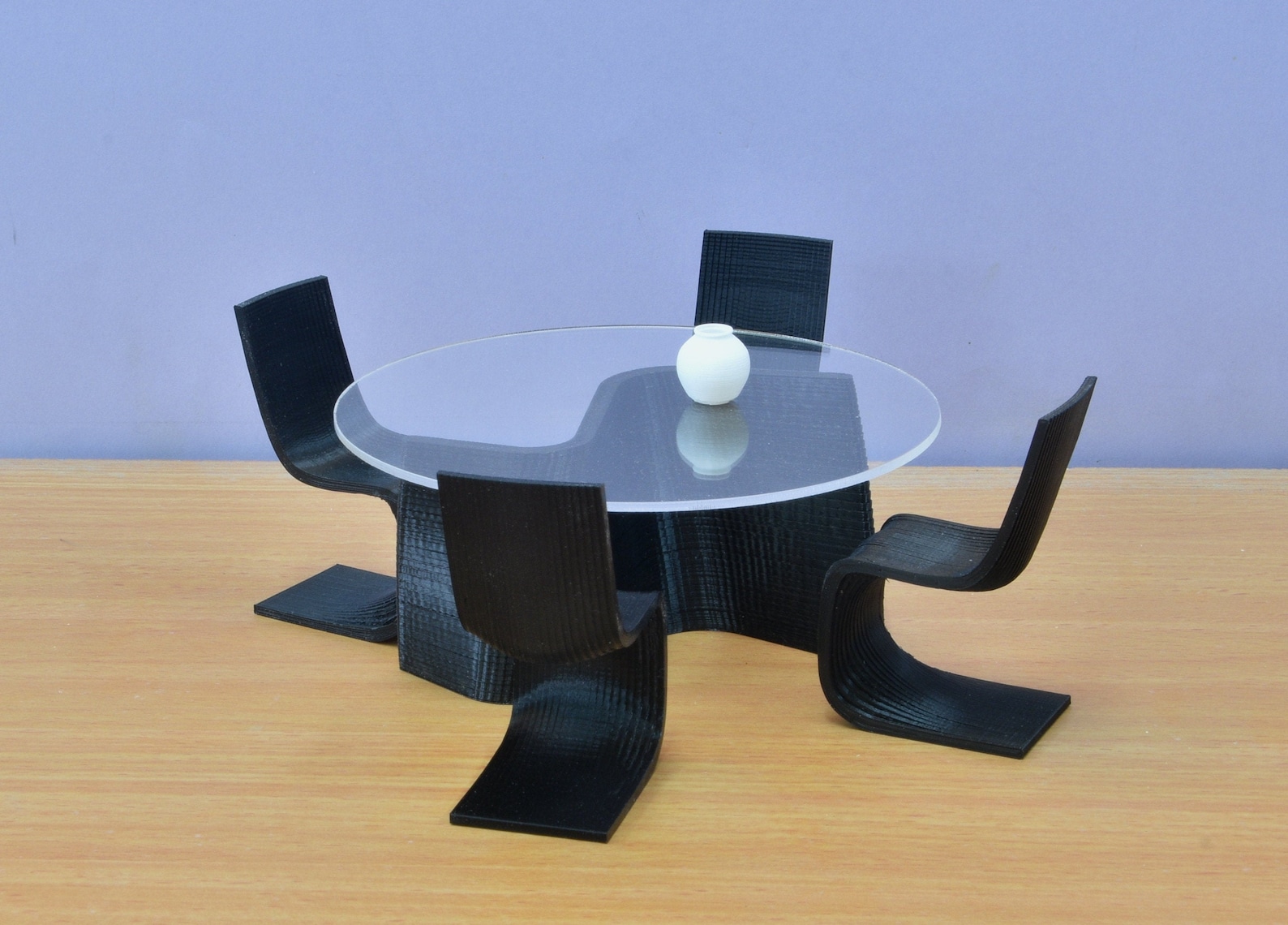 Parametric 4 SEATERS Round Table DINING SET 1/12 - Etsy