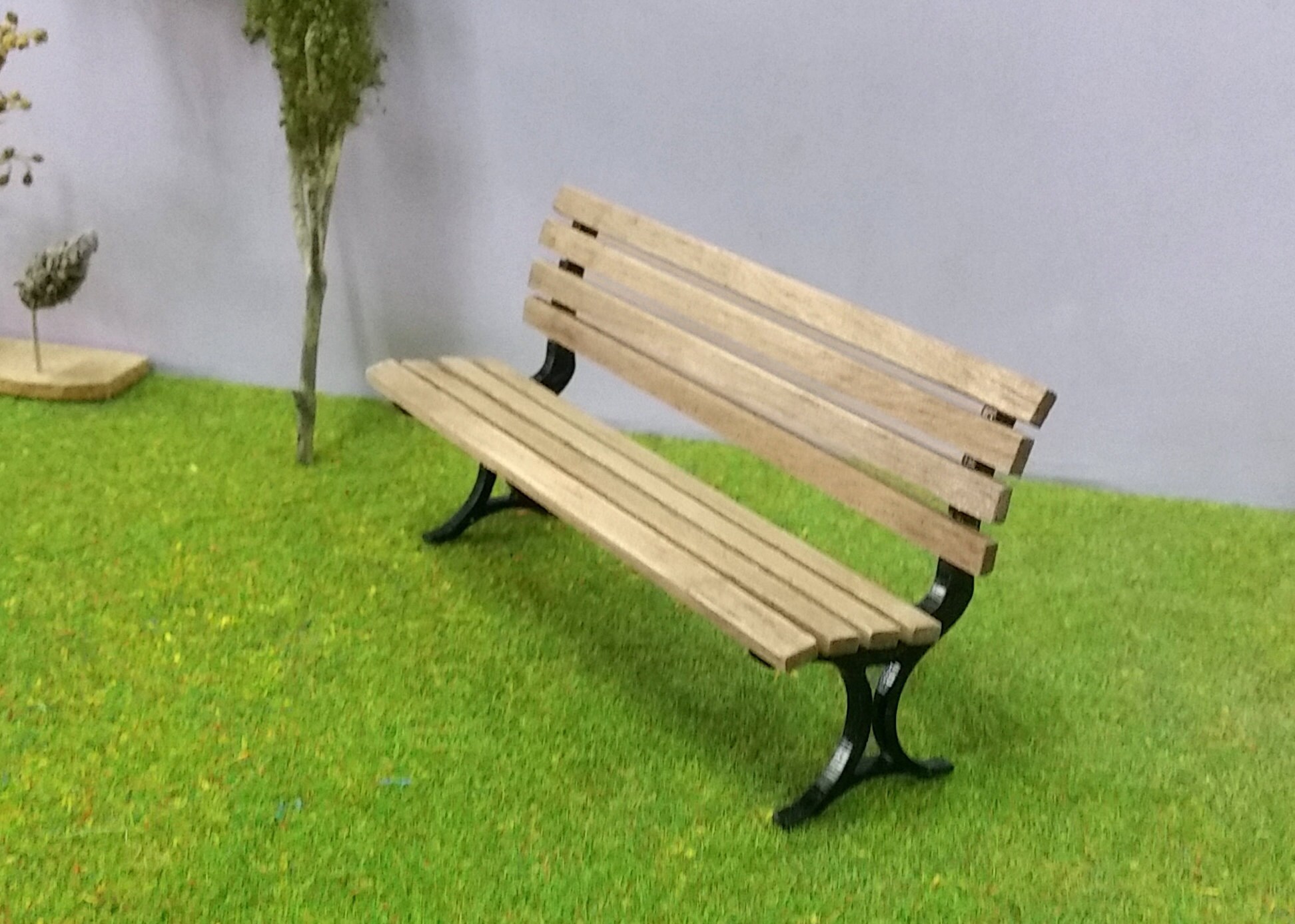 DOLLHOUSE WOODEN BENCH 1:12 scale Patio Garden Outdoor | Etsy