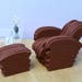 RED BEAVER Arm Chair Ottoman 1/12 Scalemini Replica - Etsy