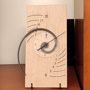 Unique Spiral Desk/wall Clock,wooden, Alpha (α),mathematical Principle ...
