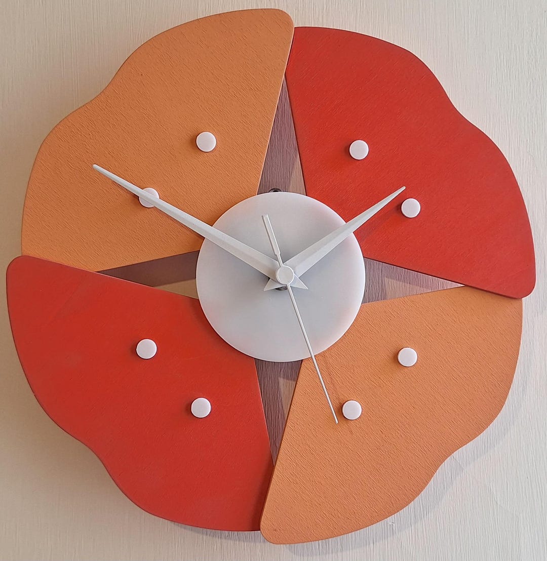 Clover Clock , Youth Room, Modern Design, Gift, Silent Mechanism - Etsy