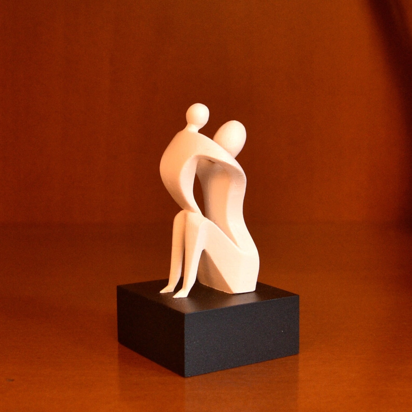 3D Printed Mother and Child Figurine, Minimalist Home Decor - Etsy