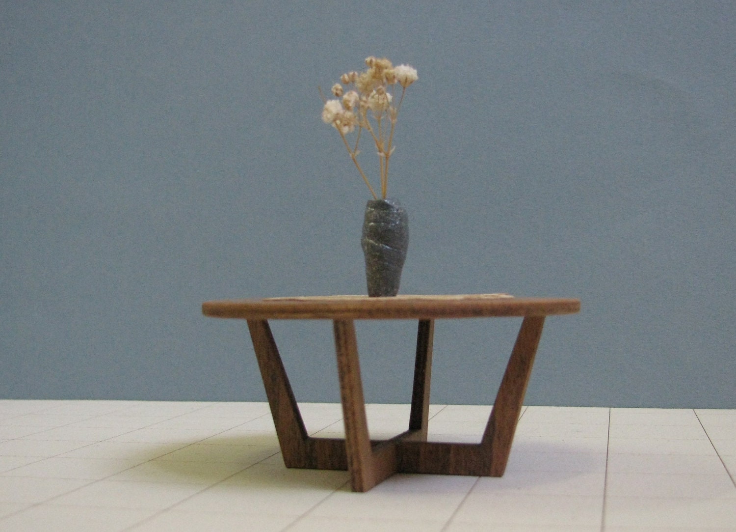 WOODEN COFFEE TABLE 1:12 Scale Model Collectible Miniature - Etsy