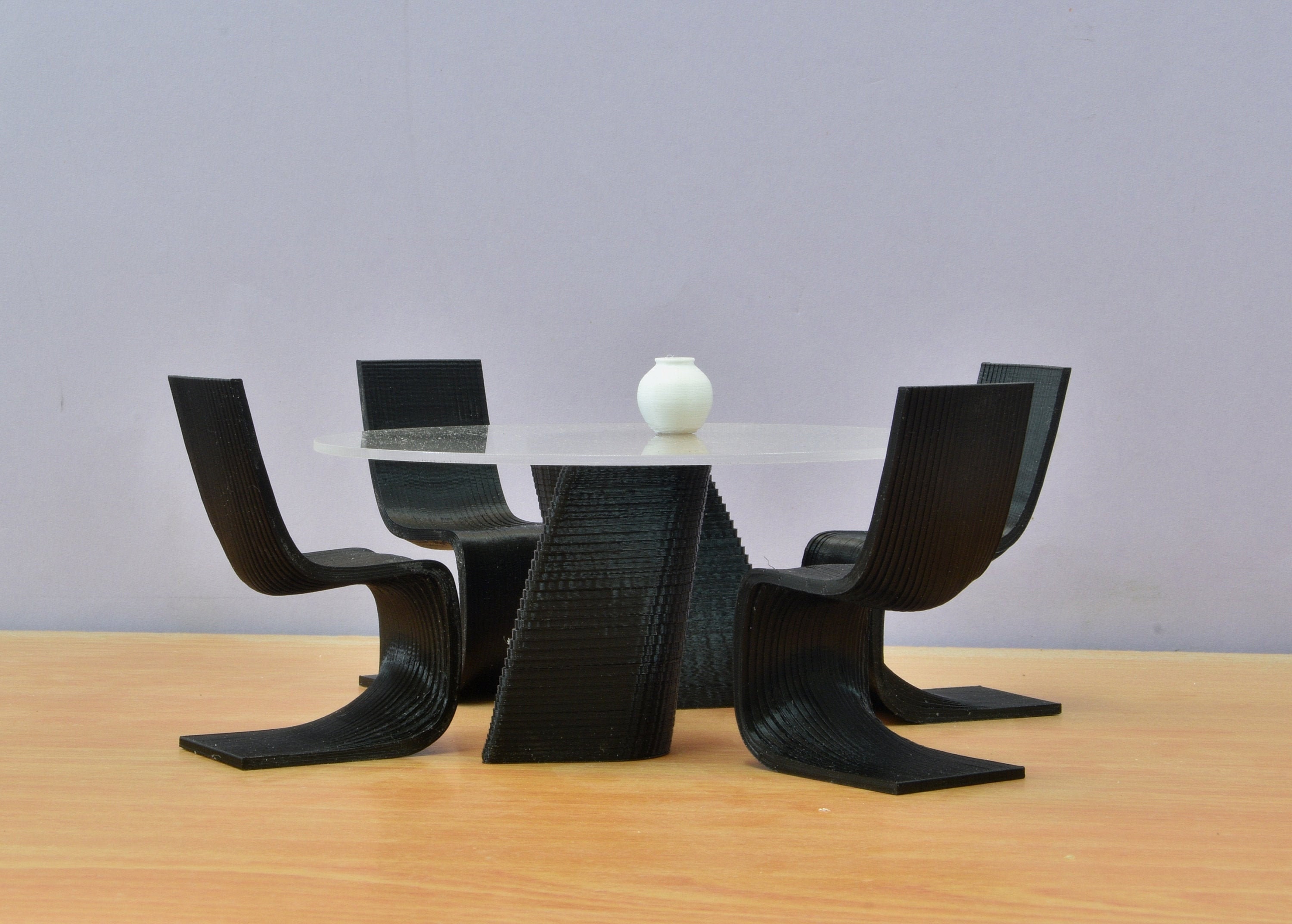 Parametric 4 SEATERS Round Table DINING SET 1/161/181/24 | Etsy