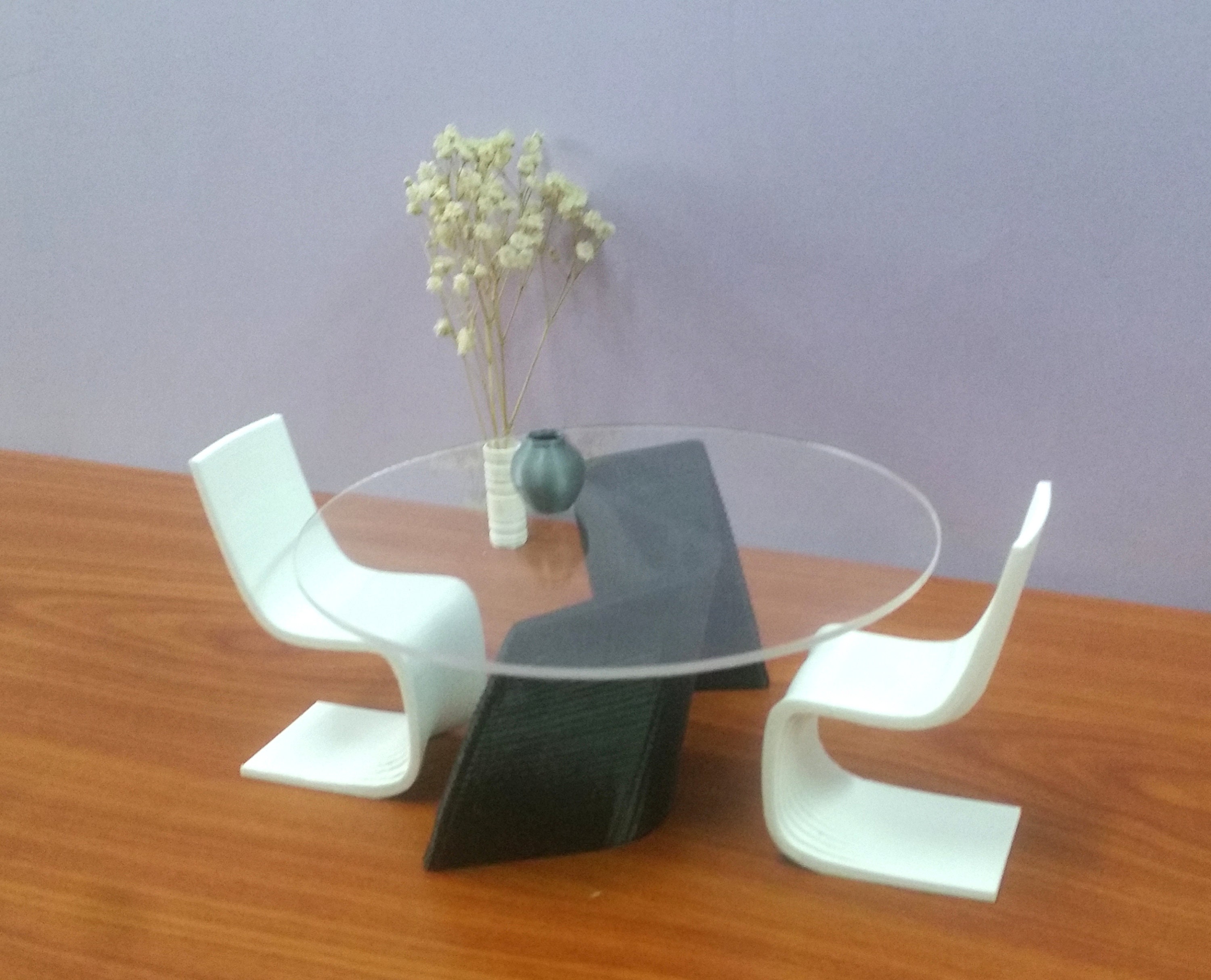 Parametric 2 SEATERS Round Table DINING SET 1/12 - Etsy
