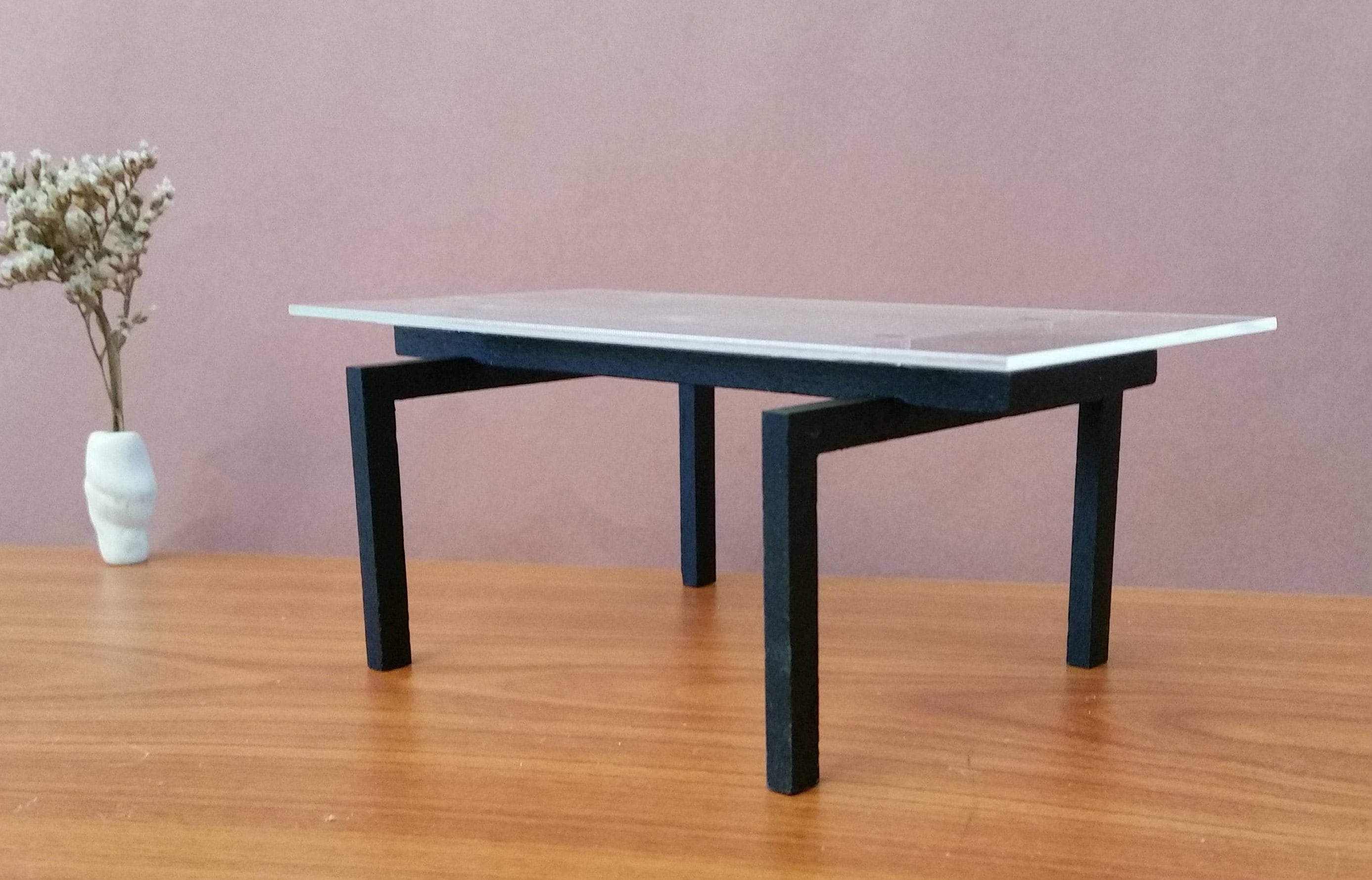 Wood and Clear/translucence Glass Contemporary Design DINING | Etsy