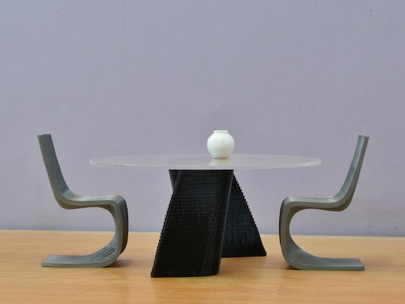 Parametric 2 SEATERS Round Table DINING SET 1/12 - Etsy
