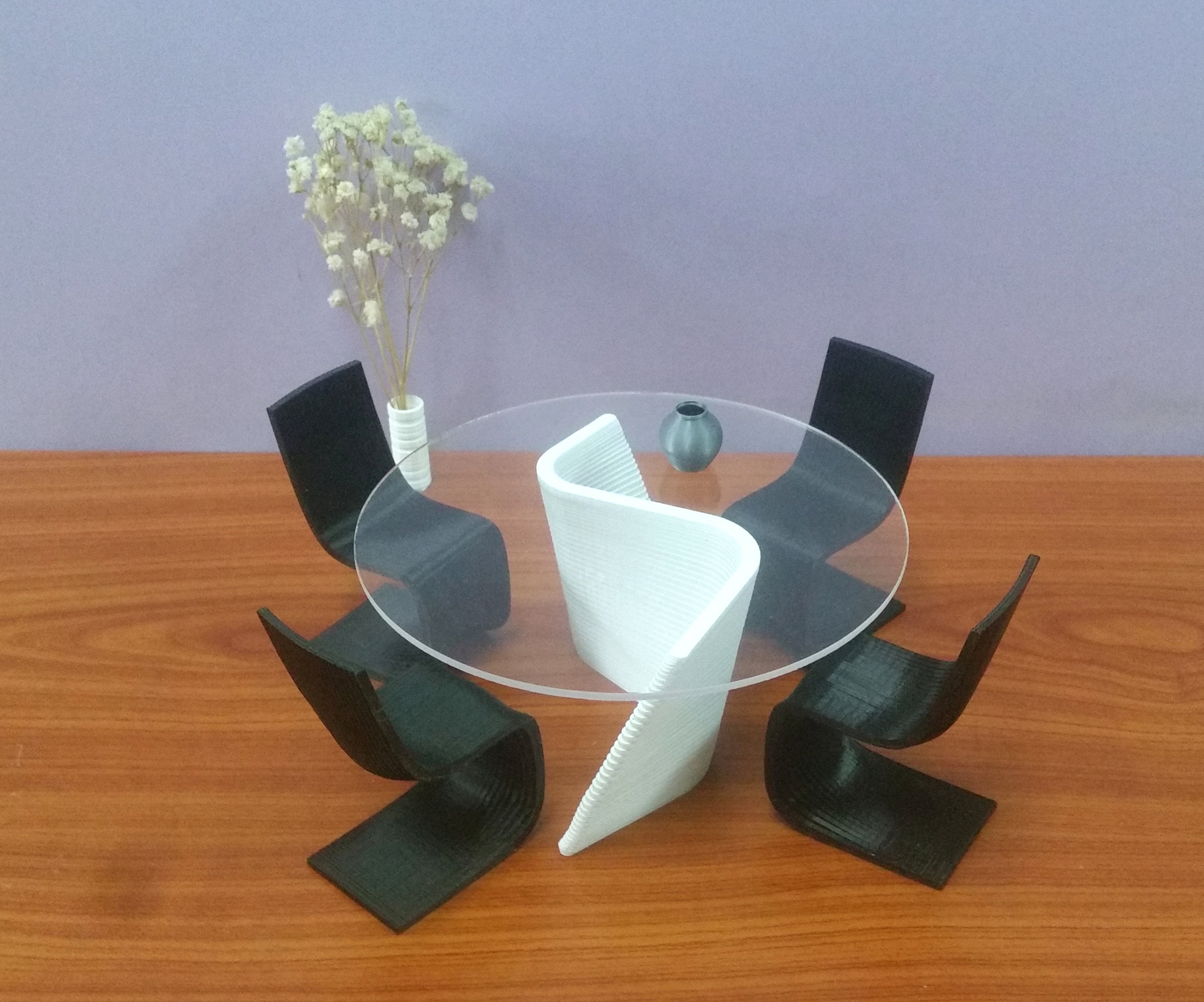 Parametric 4 SEATERS Round Table DINING SET 1/161/181/24 - Etsy UK