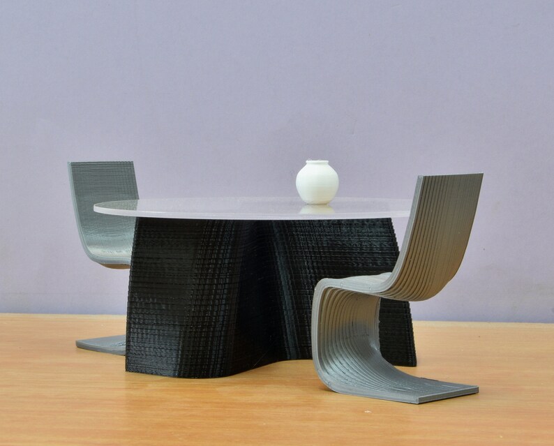 Parametric 2 SEATERS Round Table DINING SET 1/12 - Etsy