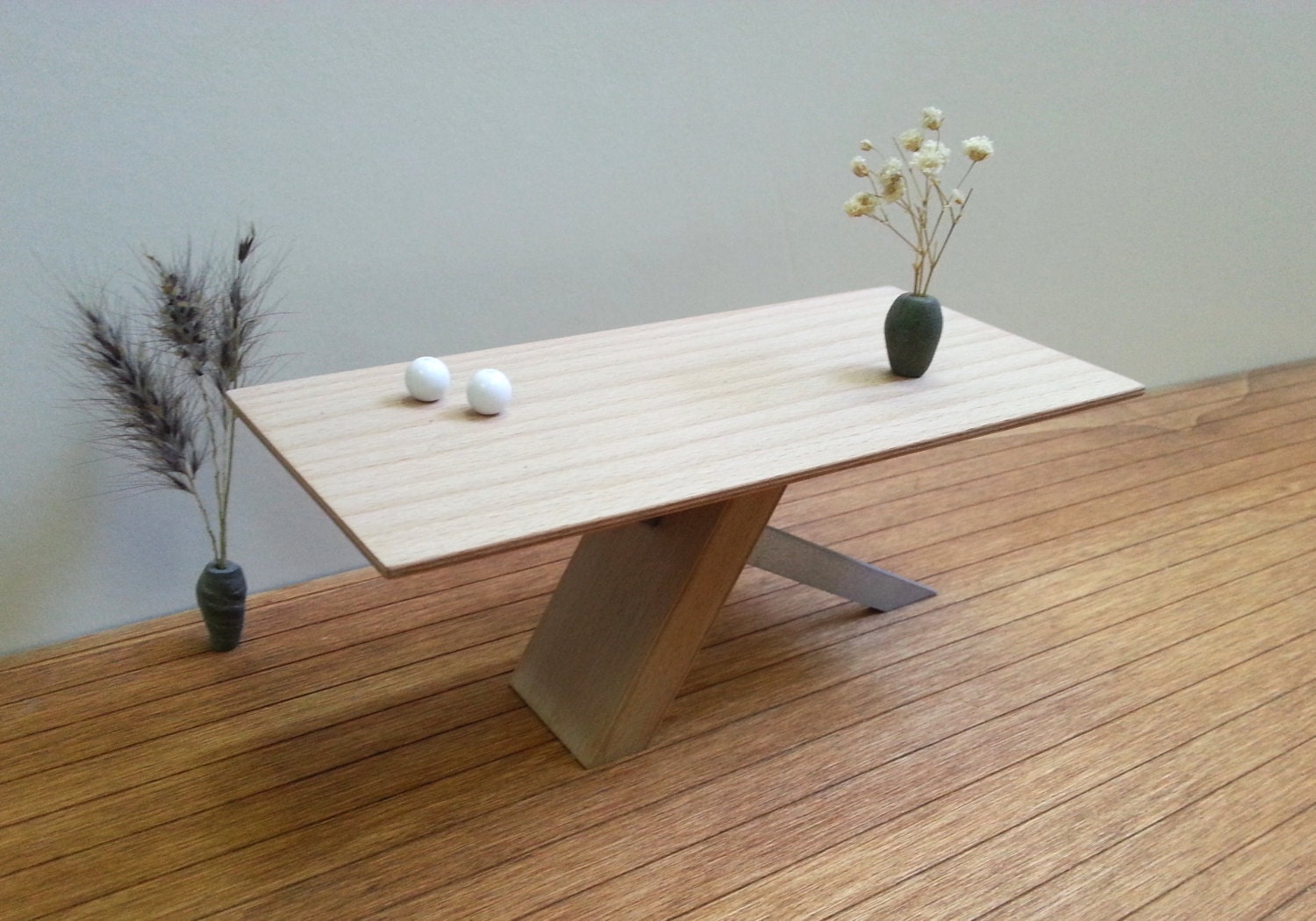 Miniature DINING TABLE, 1/12 Scale, Contemporary Design,handmade, Metal ...