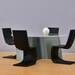 Parametric 4 SEATERS Round Table DINING SET , 1/16,1/18,1/24 Scale ...