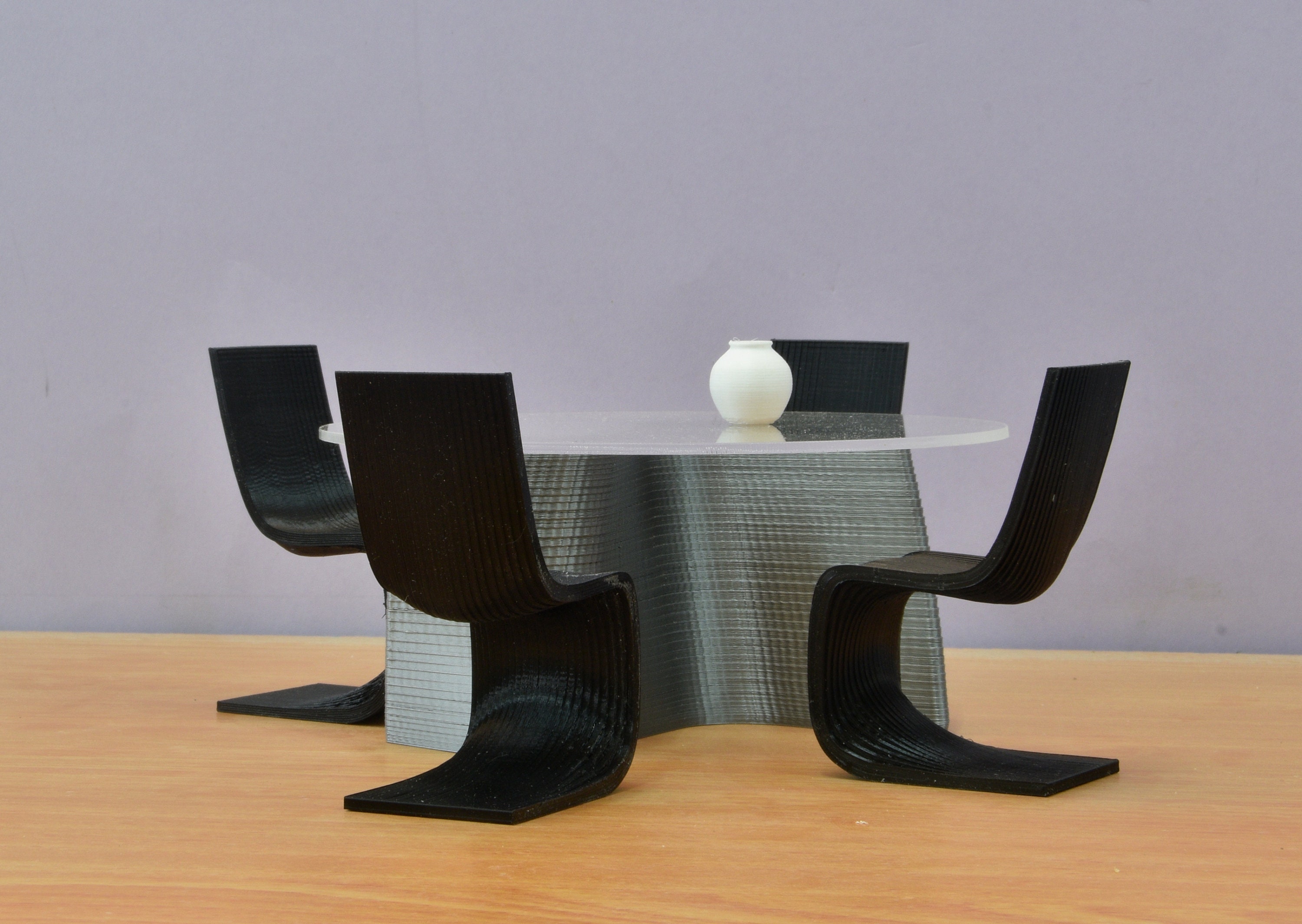 Parametric 4 SEATERS Round Table DINING SET 1/161/181/24 - Etsy UK